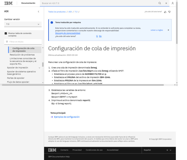 AIX _Configuración de Cola de Impresión - Documentación de IBM | PDF | Ingeniería de software ...