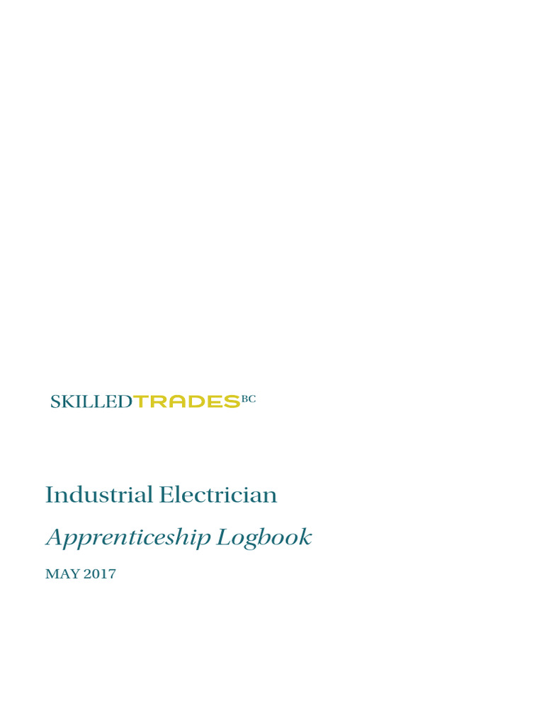 Industrial Electrician Logbook June 2017 | PDF | Electrician | Journeyman