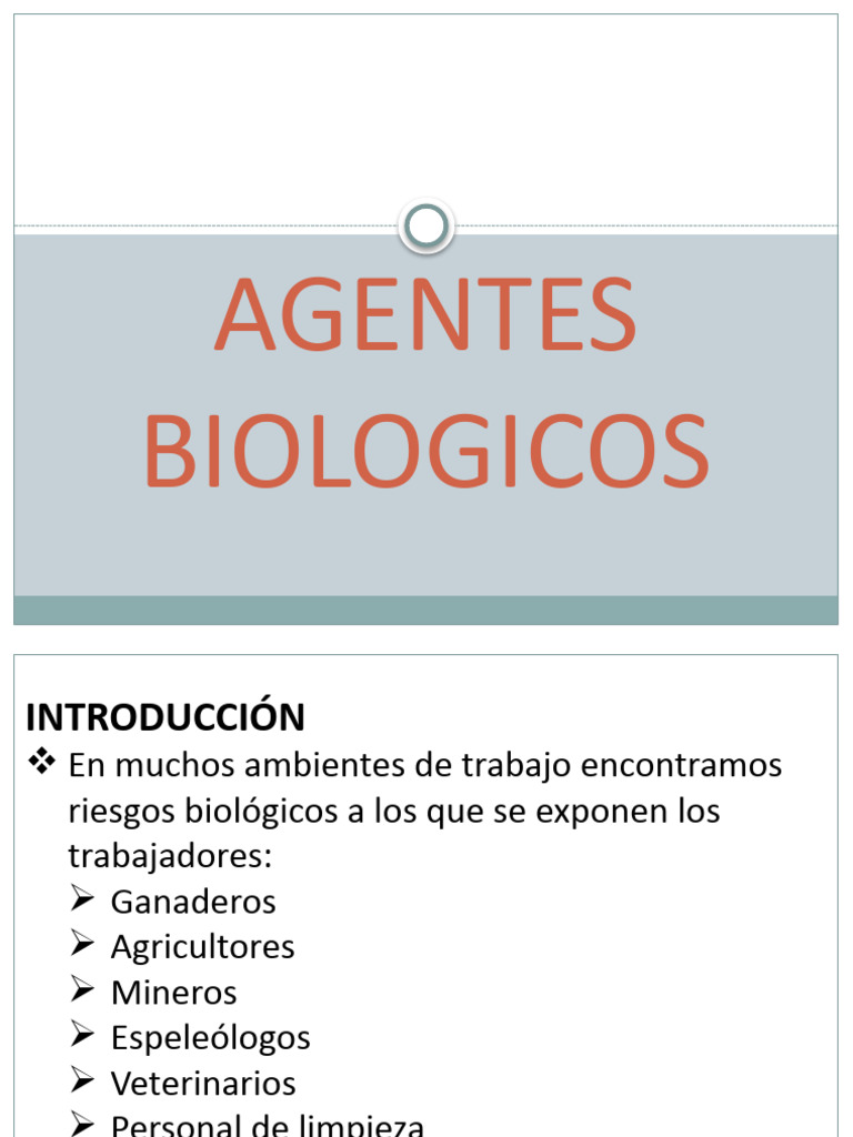 Agentes Biologicos | PDF | Infección | Enfermedades y trastornos