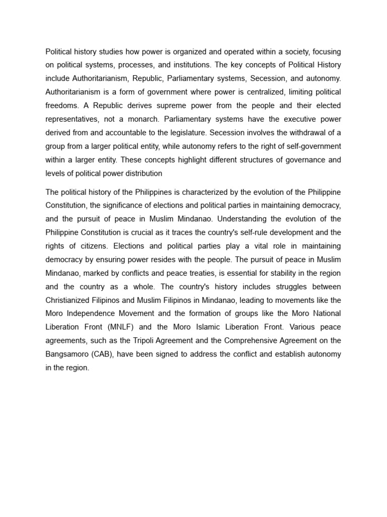Political History Handouts | PDF | Philippines