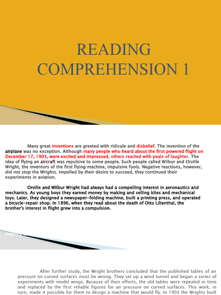 Meeting14 Reading Comprehension 1-Strategi | Download Free PDF | Wright ...