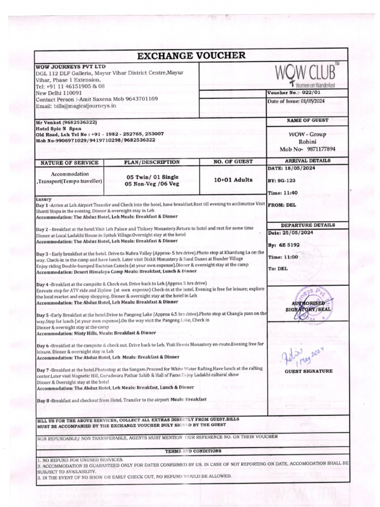 Group Exhange Voucher | PDF