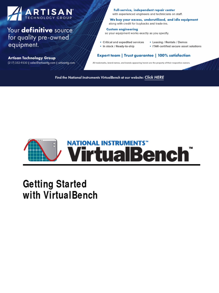 NI VirtualBench Manual | PDF | Computer Program | Programming