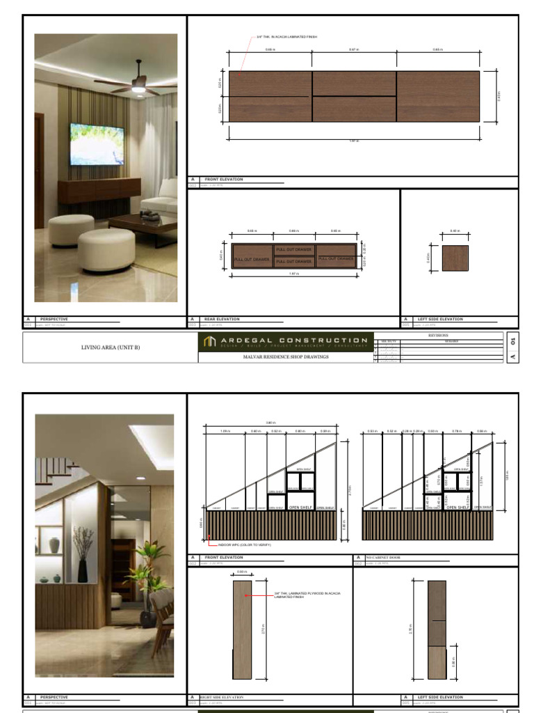 Malvar Residence Cabinet Shop Drawings | PDF | Building Materials ...