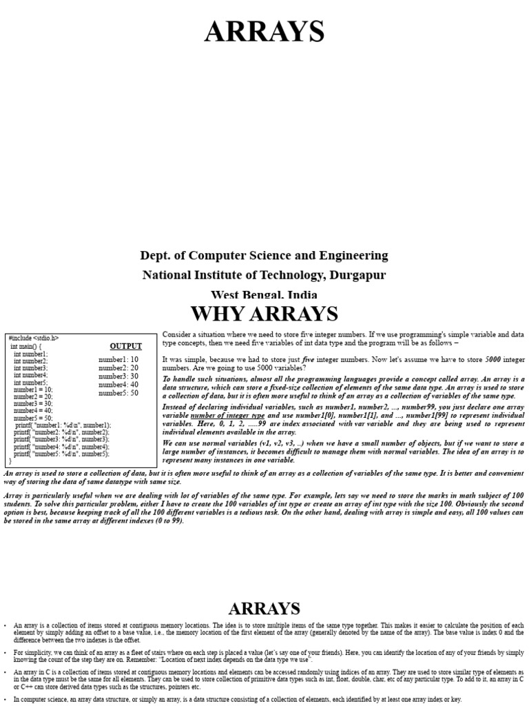 Arrays | PDF | Data Type | Computing Arrays | PDF | Data Type | Computing