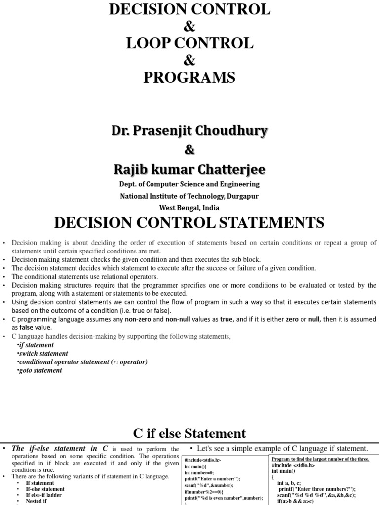 C Programming 2 Pdf Control Flow Computing 