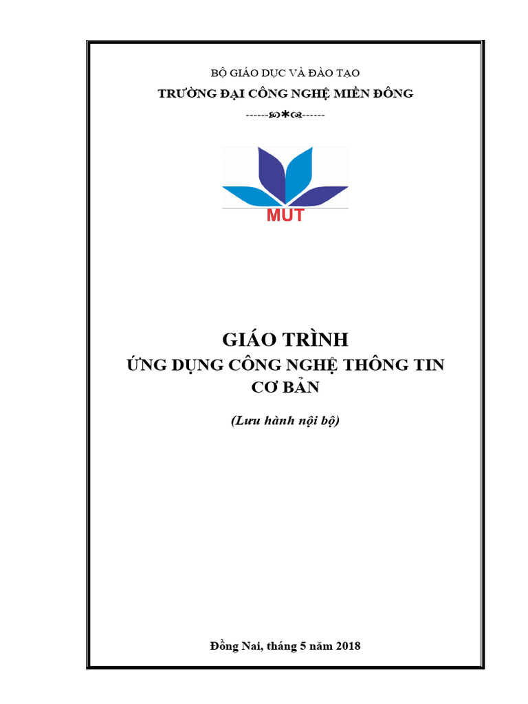 GIAO TRINH UD CNTT CO BAN | PDF