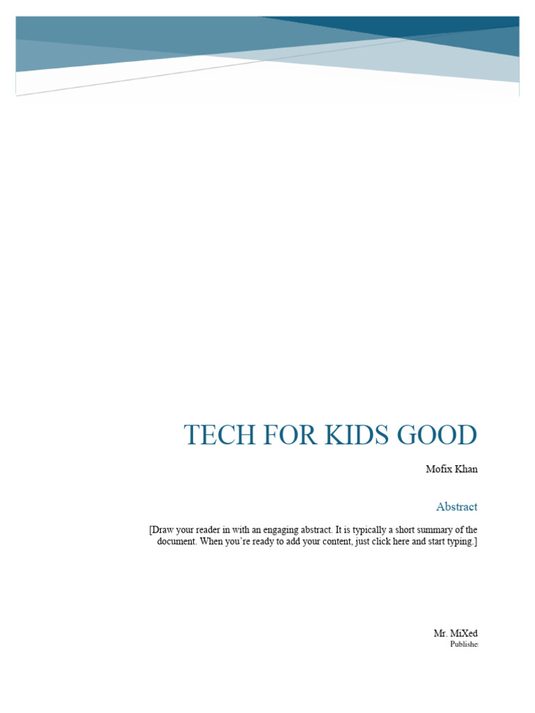 Tech For Kids | PDF