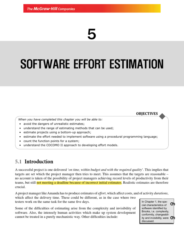 Software Effort Estimation Pdf Software System