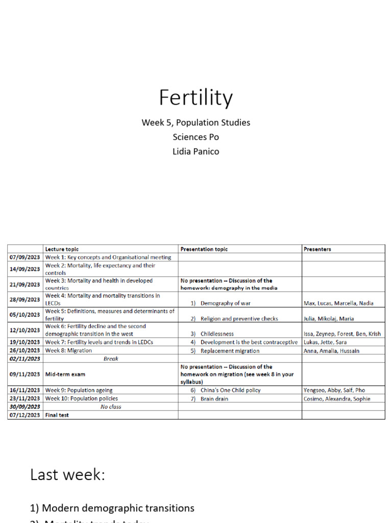 Pop Studies Fertility | Download Free PDF | Total Fertility Rate ...