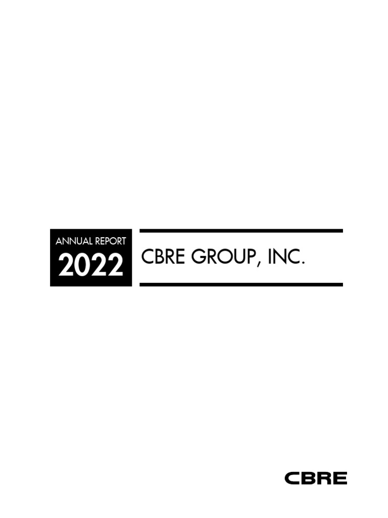 CBRE 2022 Annual Report | PDF | Climate Change Mitigation | Economies