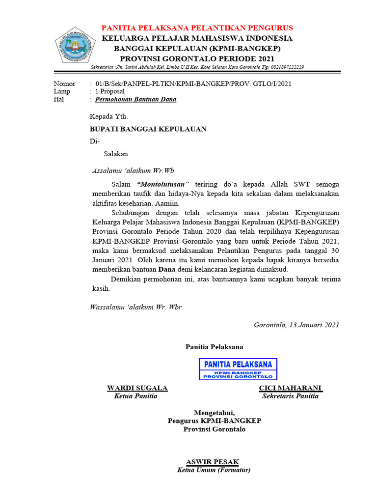 Proposal Pelantikan | PDF