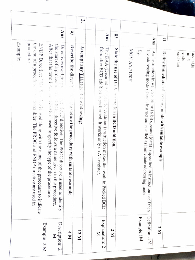 Use of Daa Instructions | PDF | Binary Coded Decimal | Office Equipment
