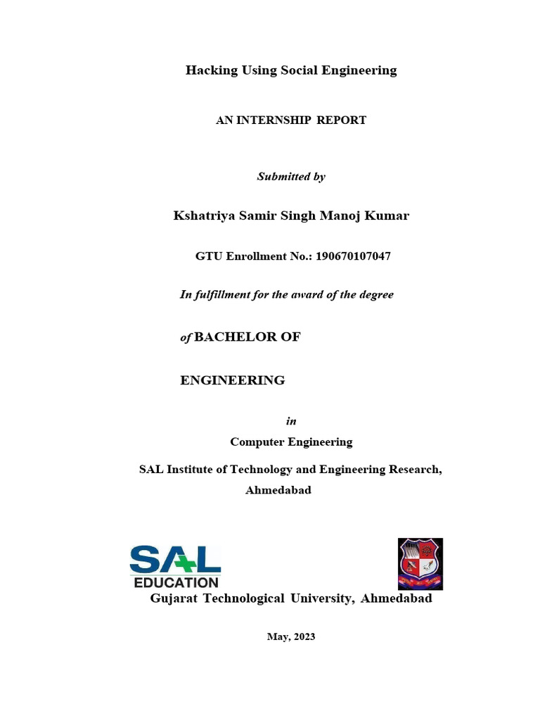 Ethical Hacking Report | PDF | Software Development Process | Denial Of ...