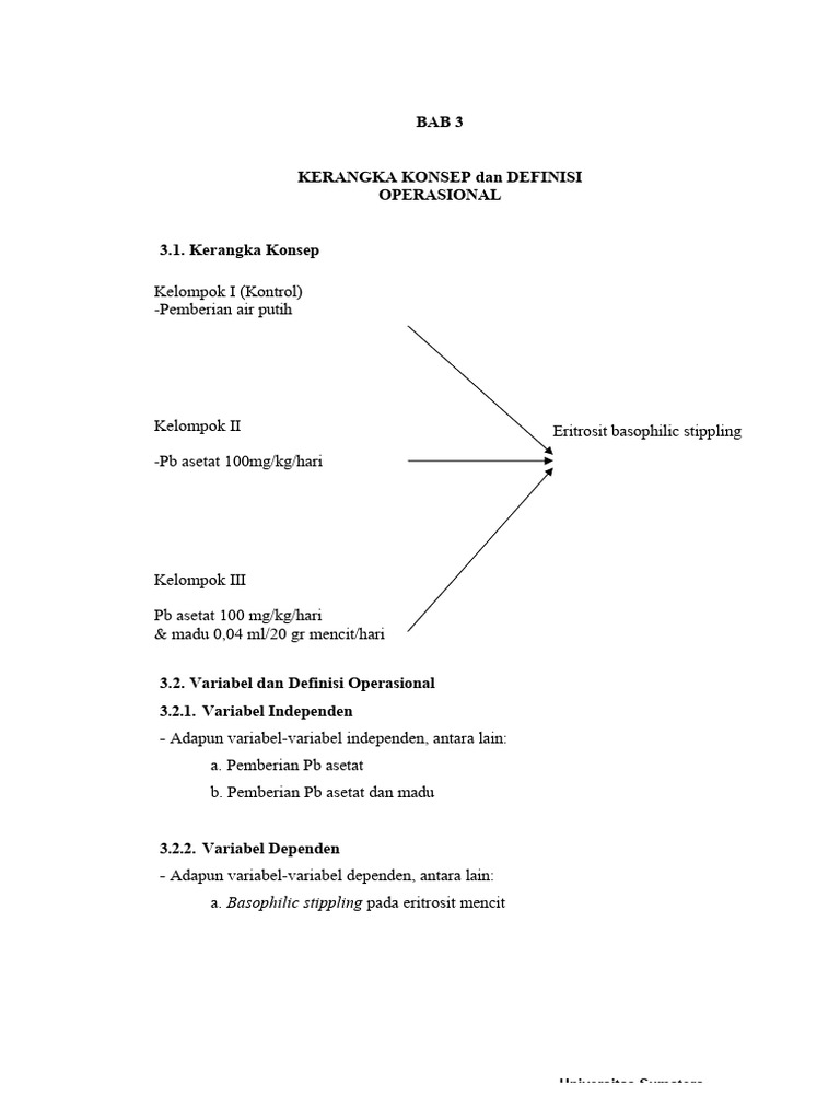 Bab 3 Kerangka Konsep Dan Definisi Operasional | PDF