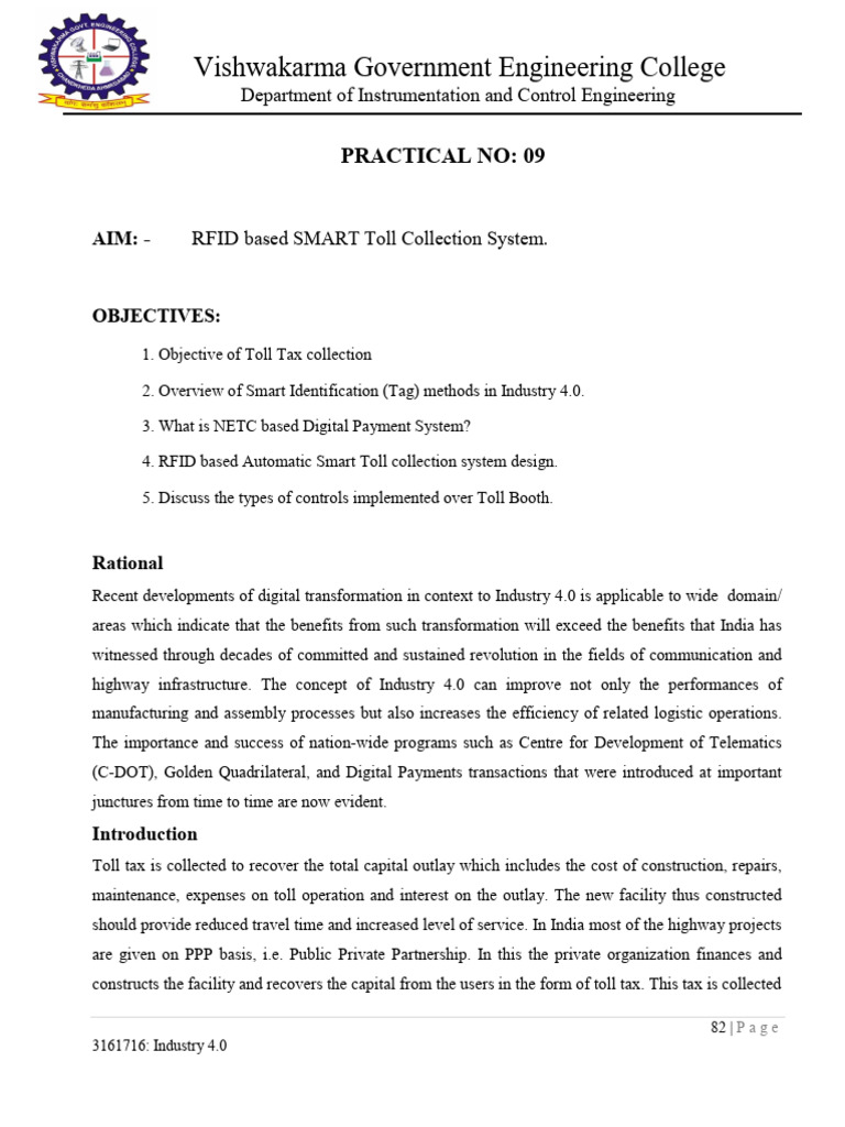 RFID Smart Toll Collection System | PDF | Qr Code | Barcode