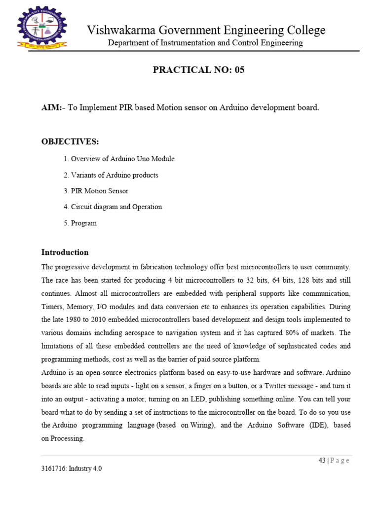 05 - Arduino Implementation | PDF | Arduino | Microcontroller 05 - Arduino Implementation | PDF | Arduino | Microcontroller