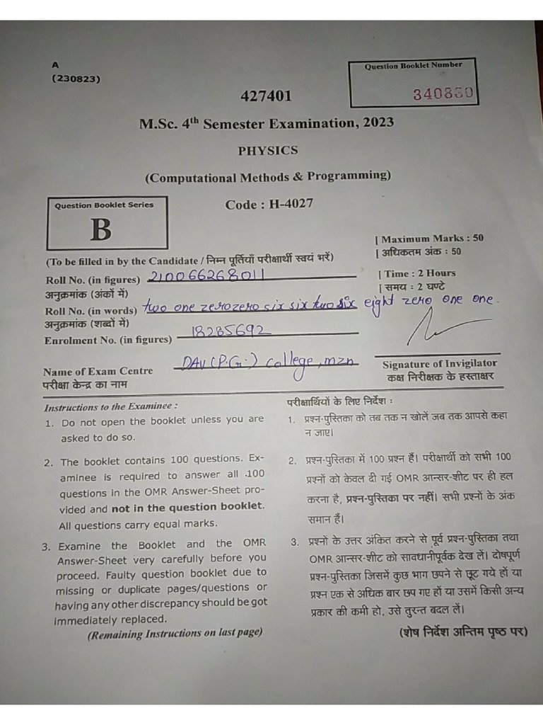 Computational Methods and Programming Sol | PDF