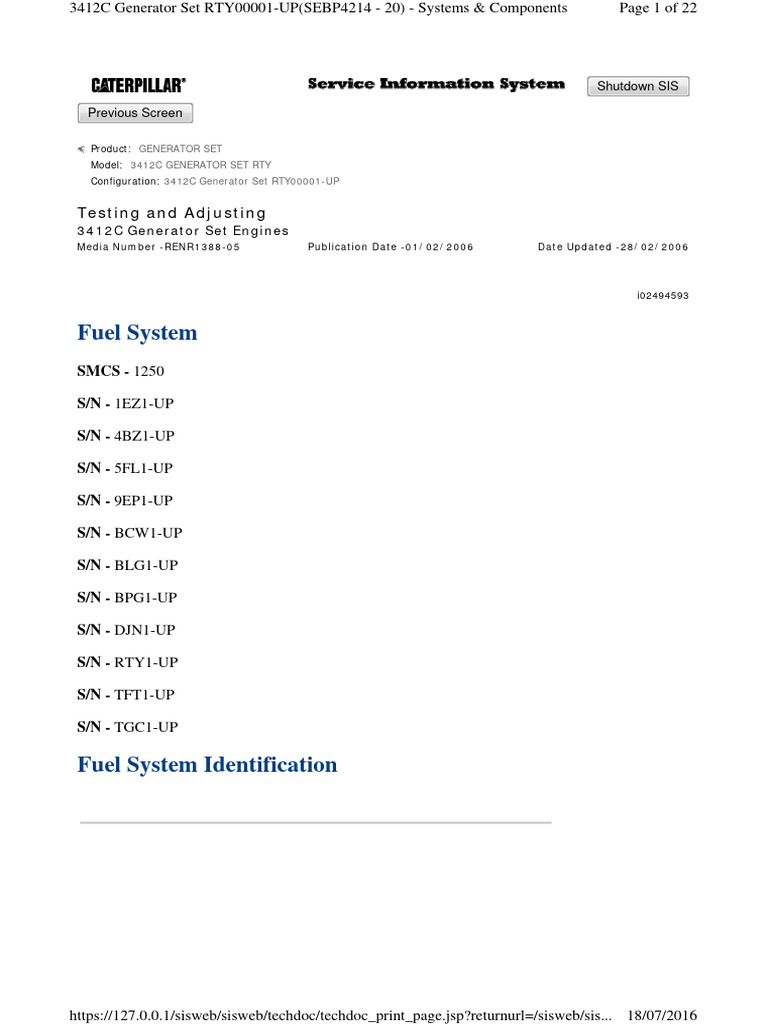 Test & Adj Fuel System | PDF | Internal Combustion Engine | Fuel Injection