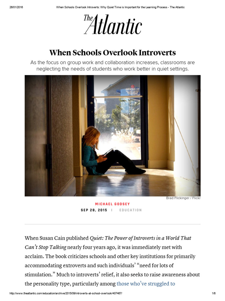 When Schools Overlook Introverts Why Quiet Time Is Important For The ...