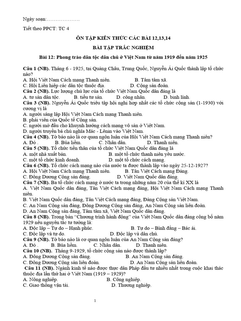 On Tap Lich Su | PDF