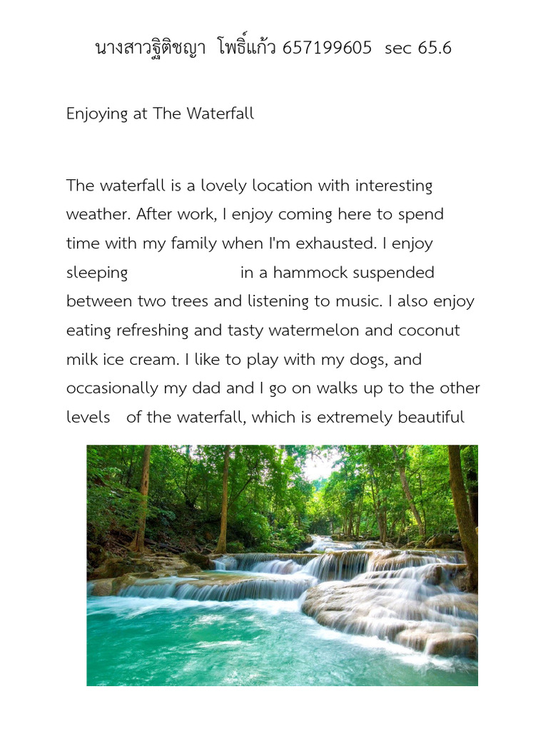 Enjoying at The Waterfall | PDF
