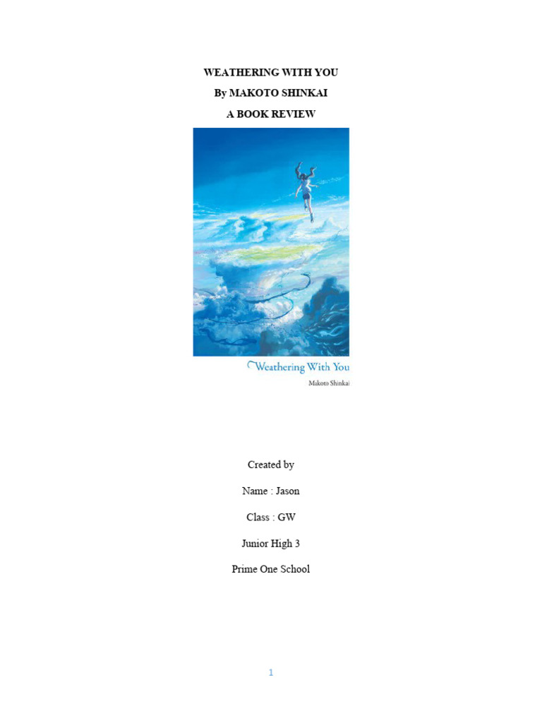 Weathering With You Book Review | PDF