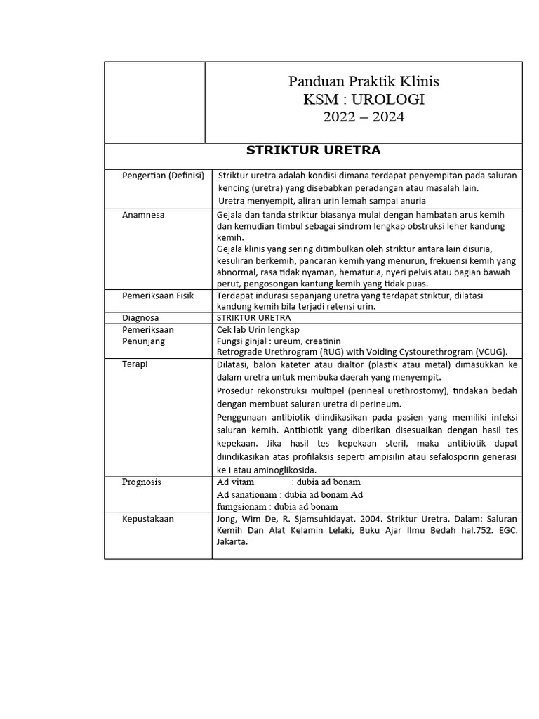 Striktur Uretra | PDF