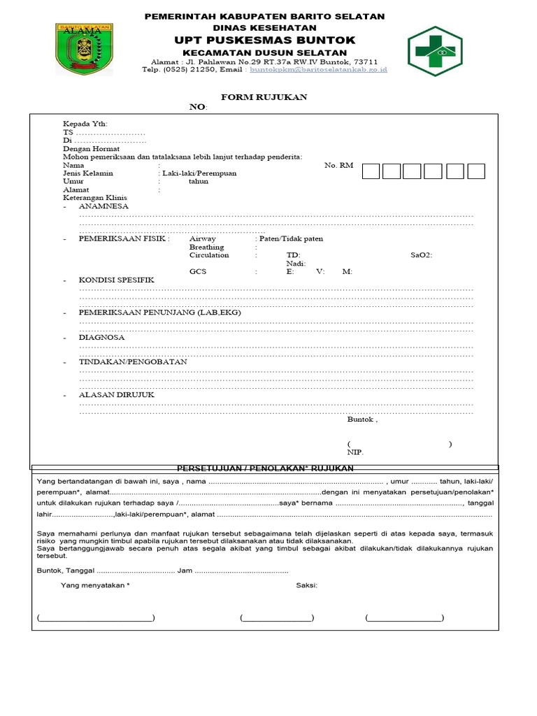 Form Rujukan Lab | PDF