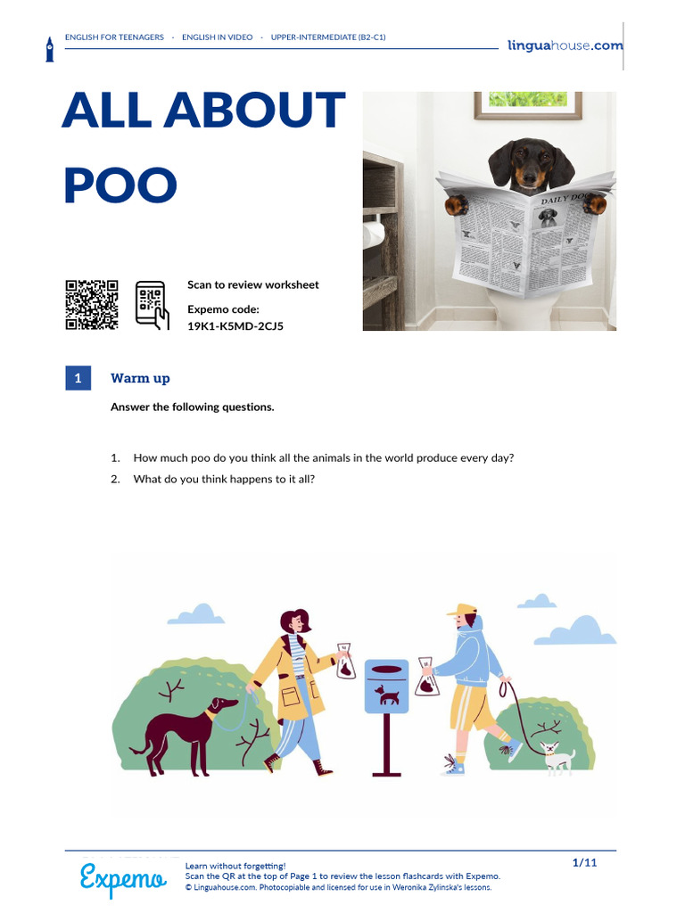 English for Teenagers: All About Poo | PDF | Feces | Public Toilet