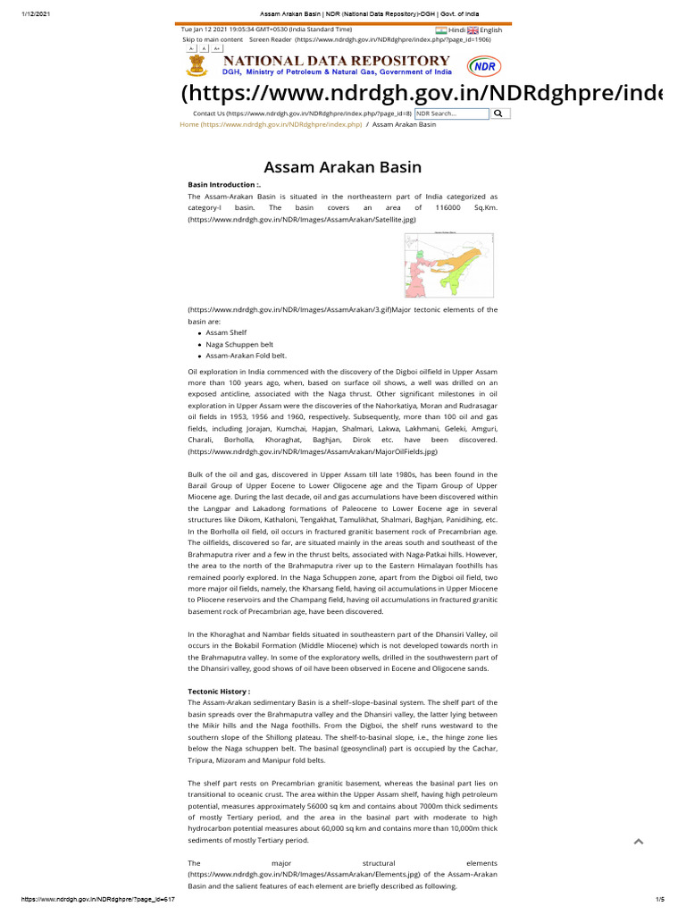 Basin - Assam Arakan Basin | PDF | Sedimentary Rock | Continental Shelf