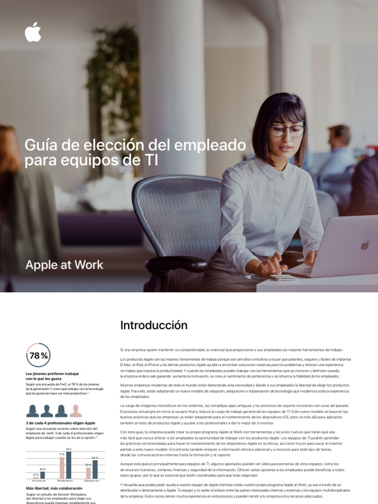 Guía Apple at Work para TI y empleados | PDF | Apple Inc. | Mac OS