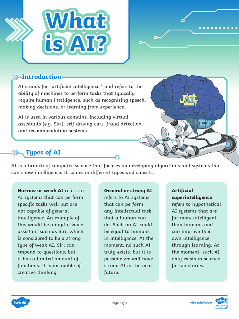 What Is AI | PDF | Artificial Intelligence | Intelligence (AI) & Semantics