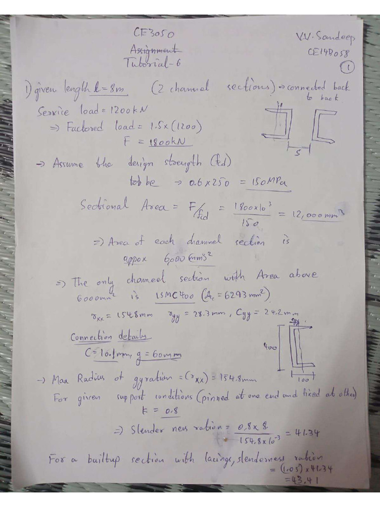 Tutorial - 6 (CE3050) | PDF