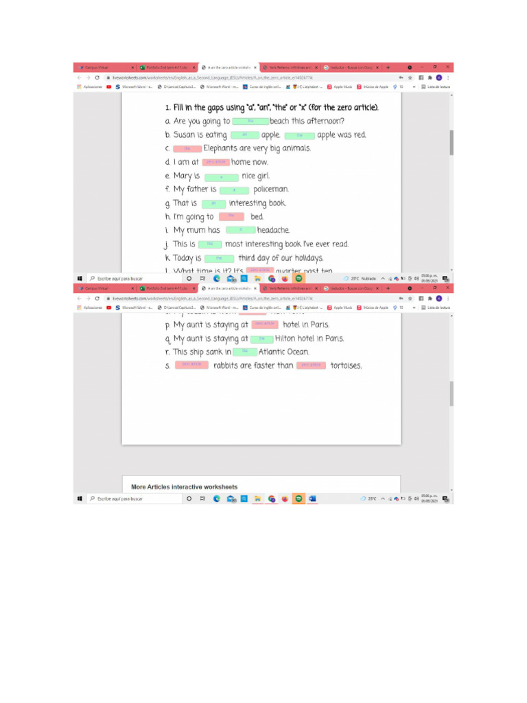 A, An & The Articles - Extra Practice 2 | PDF