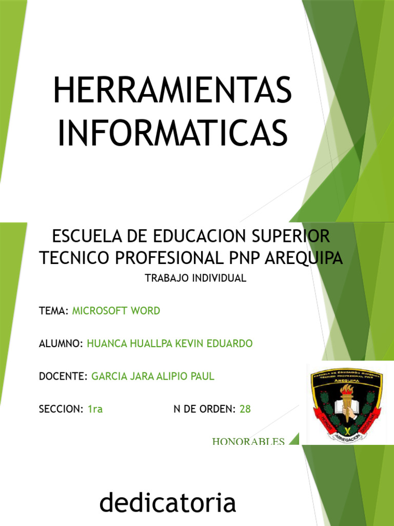 Herramientas Informaticas Word | PDF | Microsoft Word | Microsoft Office