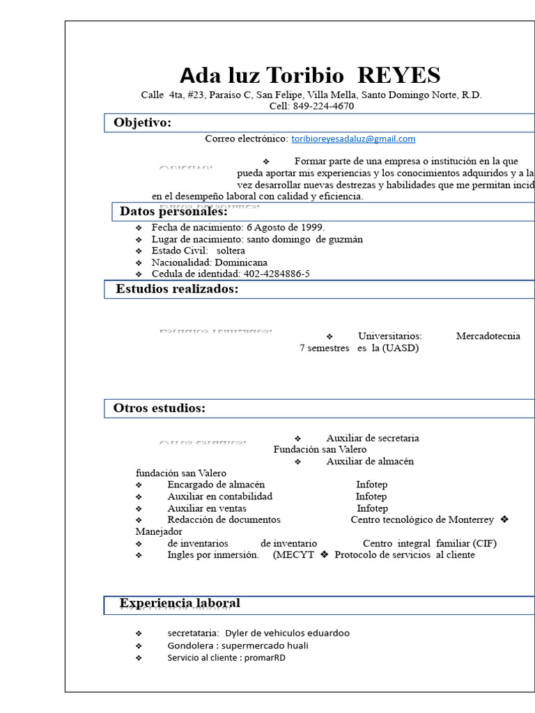 Ada Luz Curriculum | PDF | Crecimiento personal y profesional | Negocios