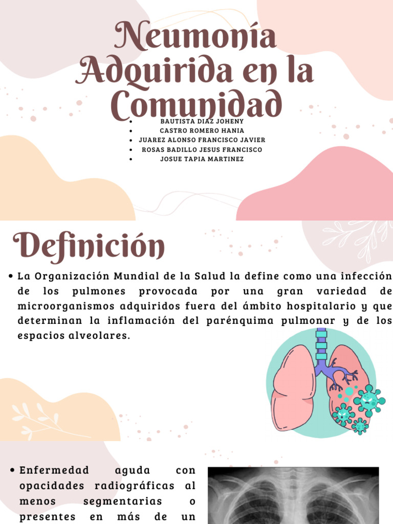 Neumonía Adquirida en La Comunidad | PDF | Neumonía | Tos