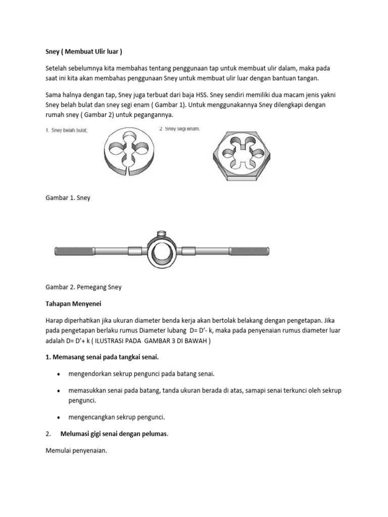 Sney (Membuat Ulir Luar) | PDF