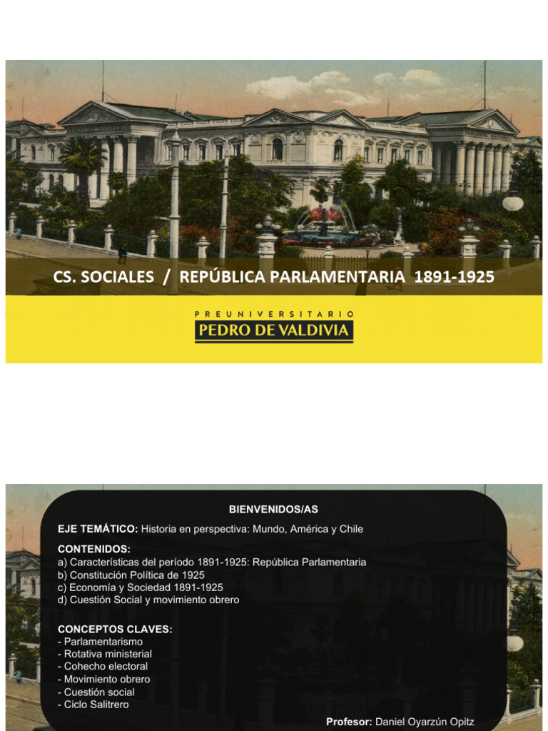 Cs. Sociales / República Parlamentaria 1891-1925 | PDF | Chile ...