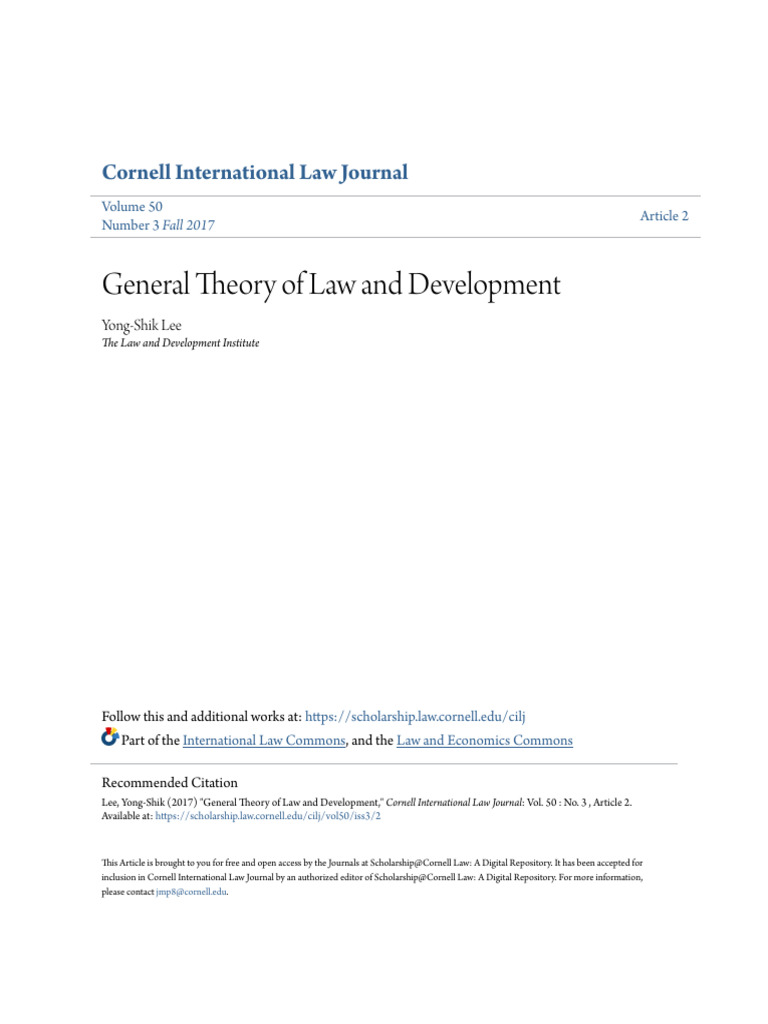 General Theory of Law and Development | PDF | Neoliberalism ...