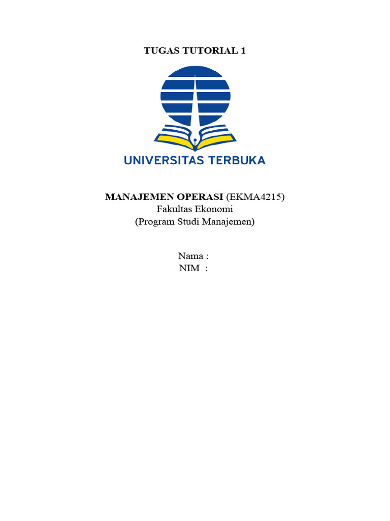 Tugas 1 Manajemen Operasi | PDF | Teknologi & Rekayasa