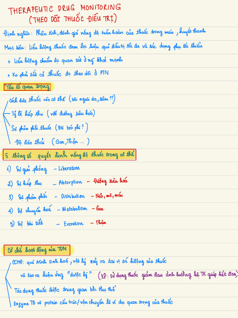 Note Therapeutic Drug Monitoring | PDF | Drugs | Pharmacology