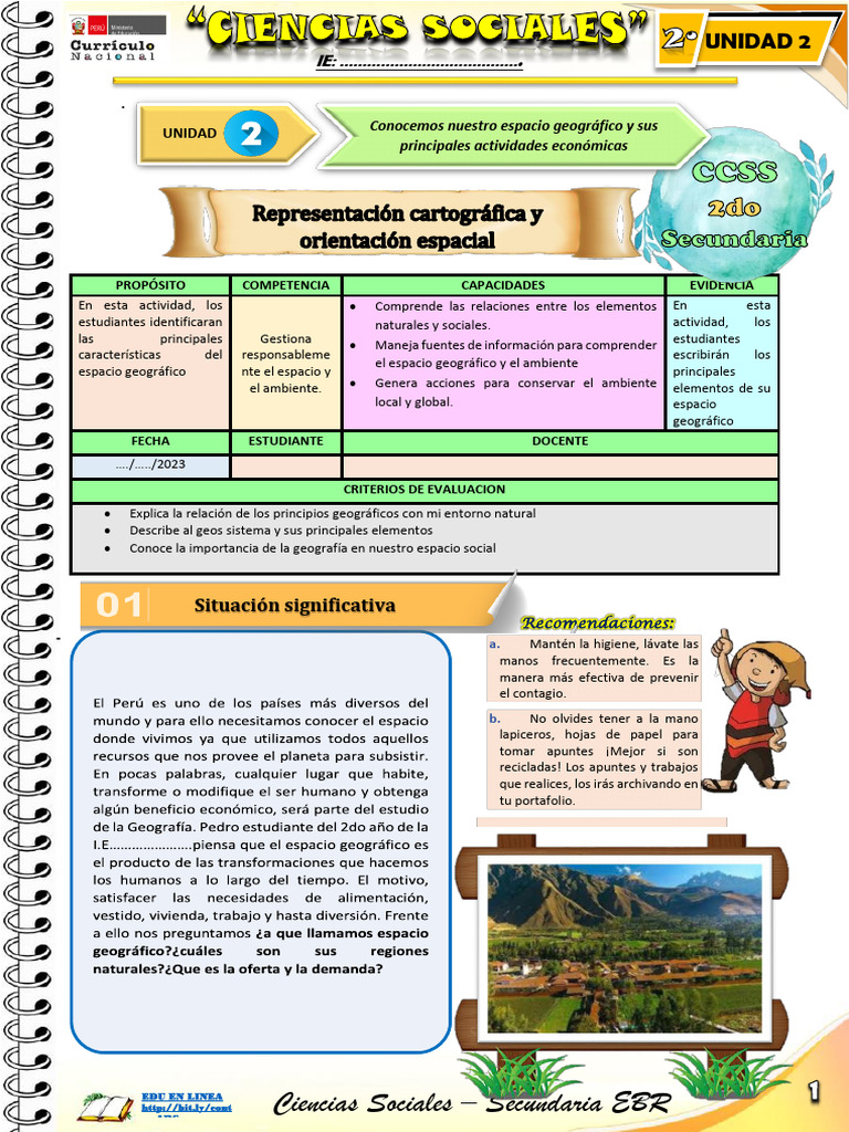 Ficha de Actividad CCSS 2°-Semana 1 | PDF | Ecuador | Latitud