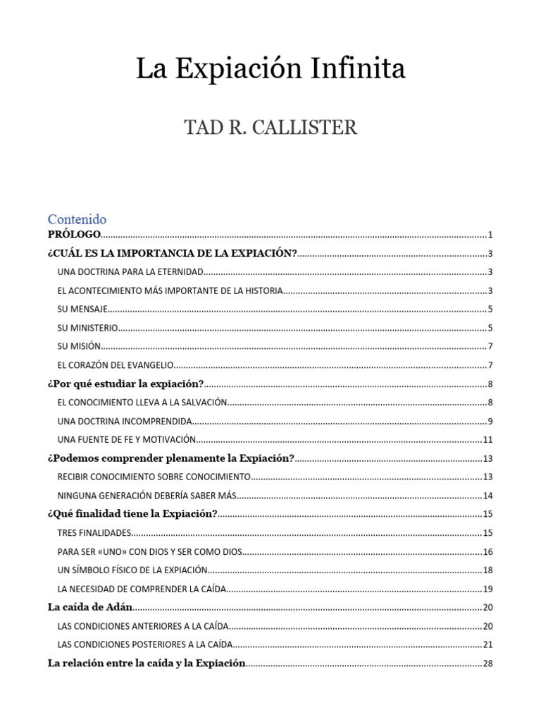 La Expiacion Infinita - Tad R. Callister | PDF | Jesús | Cristo (título)