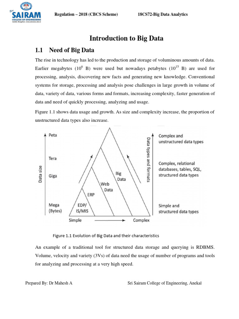Module 1 Big Data Analytics | PDF | Scalability | Cloud Computing