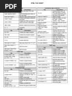 Grade 12 HTML Tag Reference Sheet | PDF | Html Element | Hyperlink