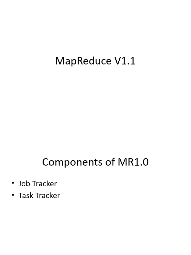 MapReduce V1 | PDF | Apache Hadoop | Computer Networking