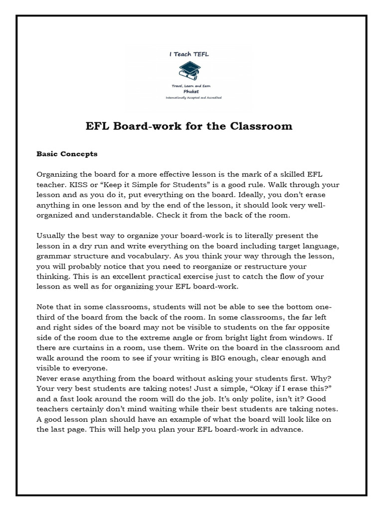 Module 8 EFL Board-Work | PDF | Vocabulary | Learning