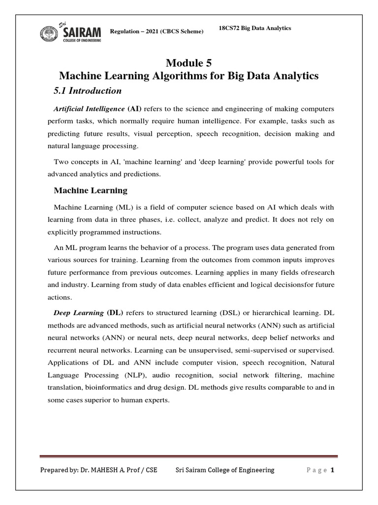 M5 Big Data Analytics | PDF | Linear Regression | Regression Analysis